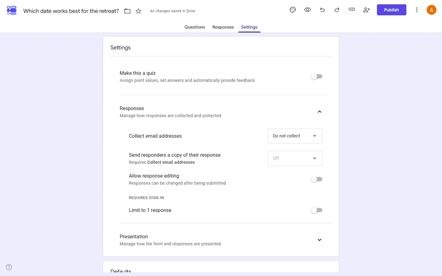 How to Make a Poll on Google Forms